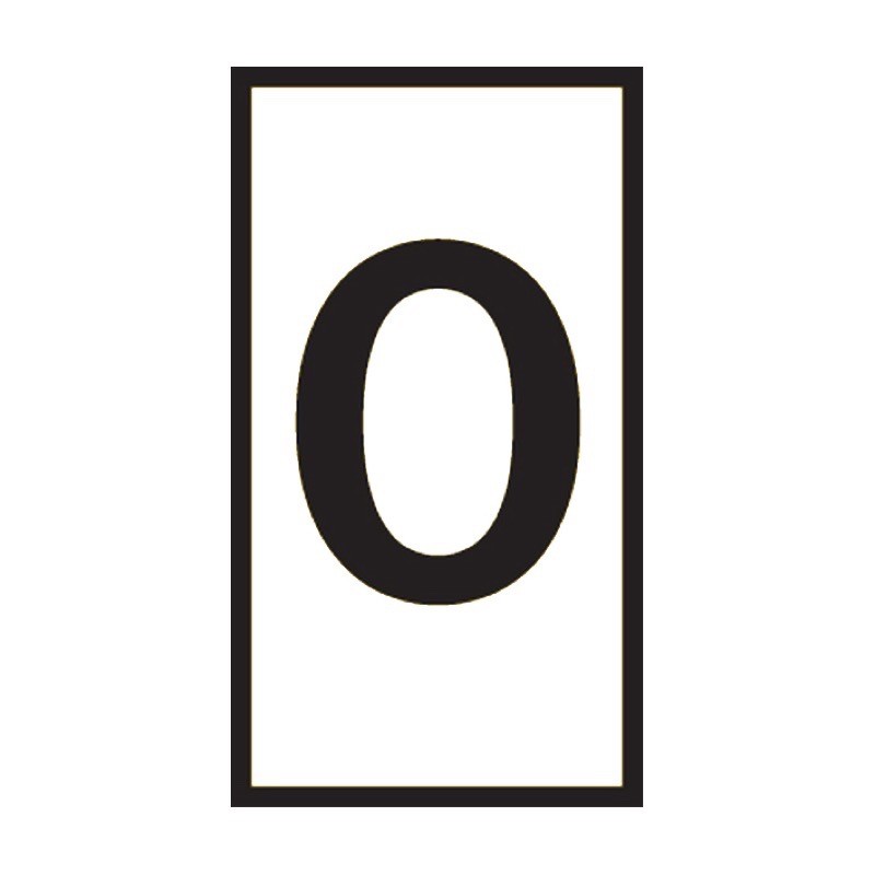 HellermannTyton HODS85 Marker Black on White "O" Pack of 100