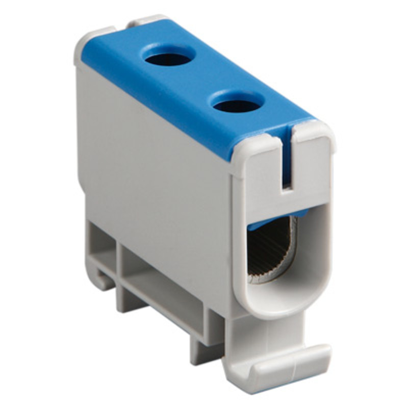 Ensto Clampo Pro 50mm Blue DIN Rail Terminal for TS35 Rail or Base ...