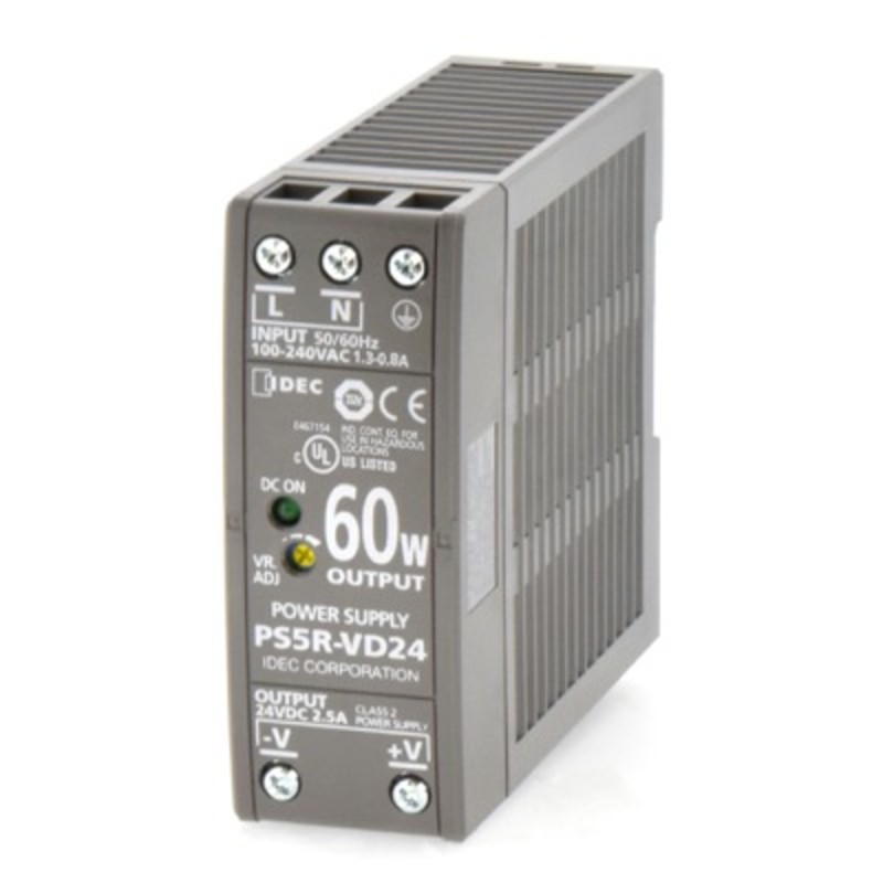 IDEC PS5R-V Slim-Line Power Supply 2.5A 60W 85-264VAC Input Voltage ...
